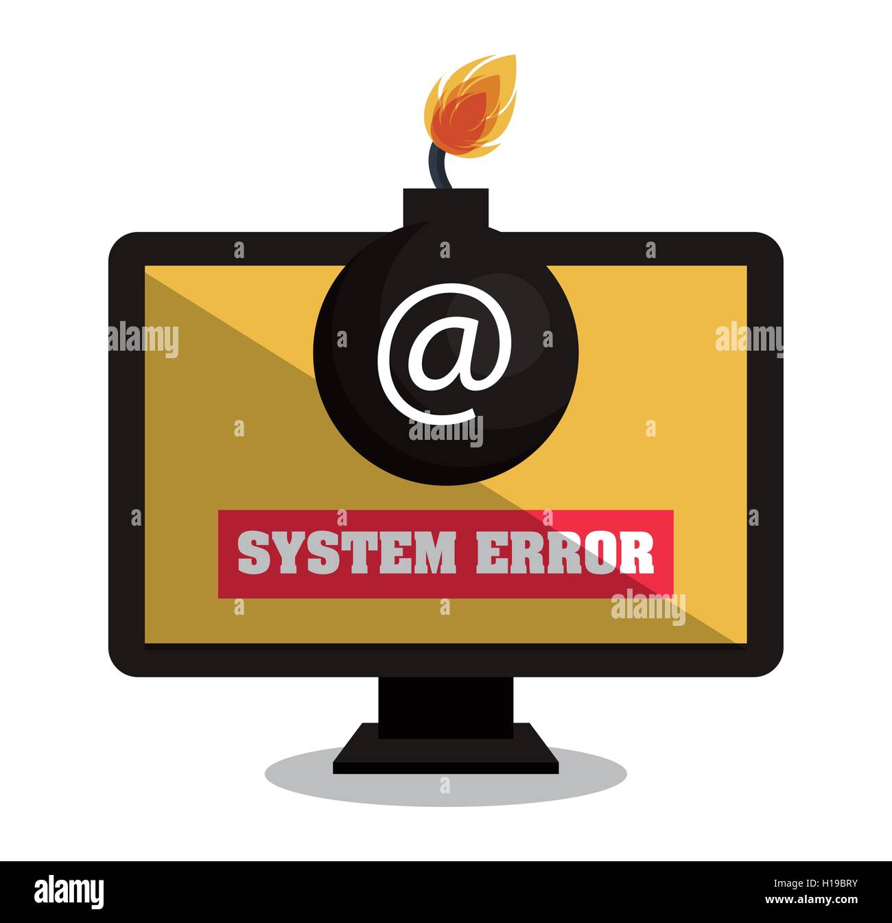 laptop with system error graphic Stock Vector Image & Art - Alamy