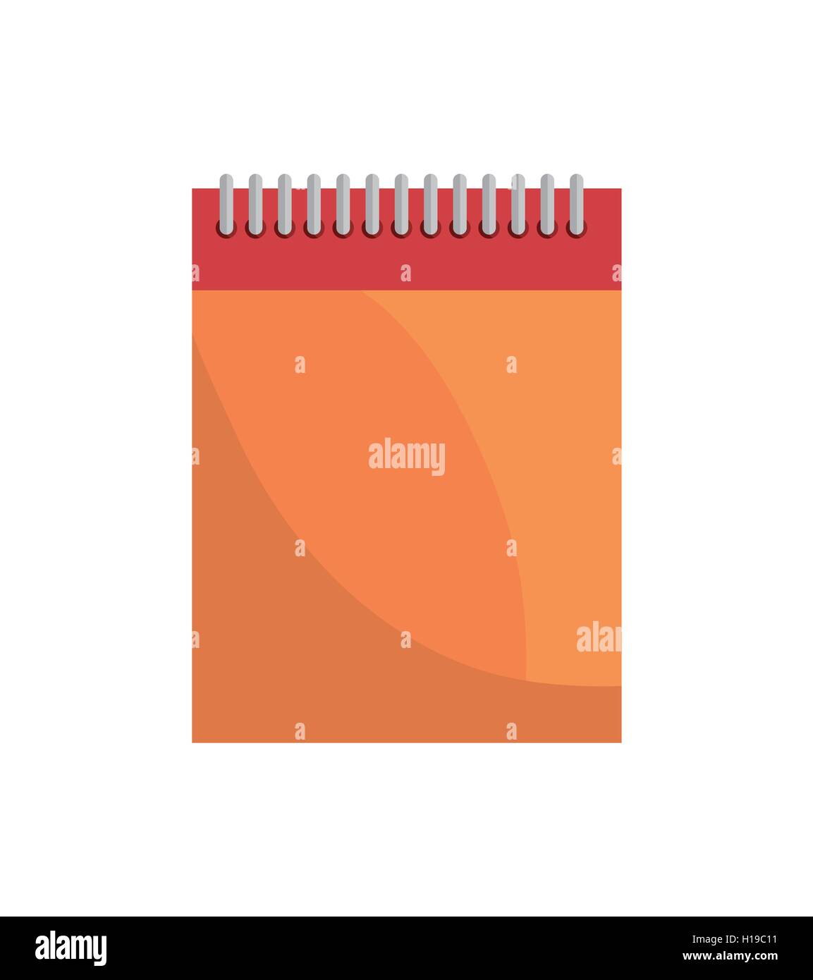 cartoon notebook orange with spiral design Stock Vector Image & Art - Alamy