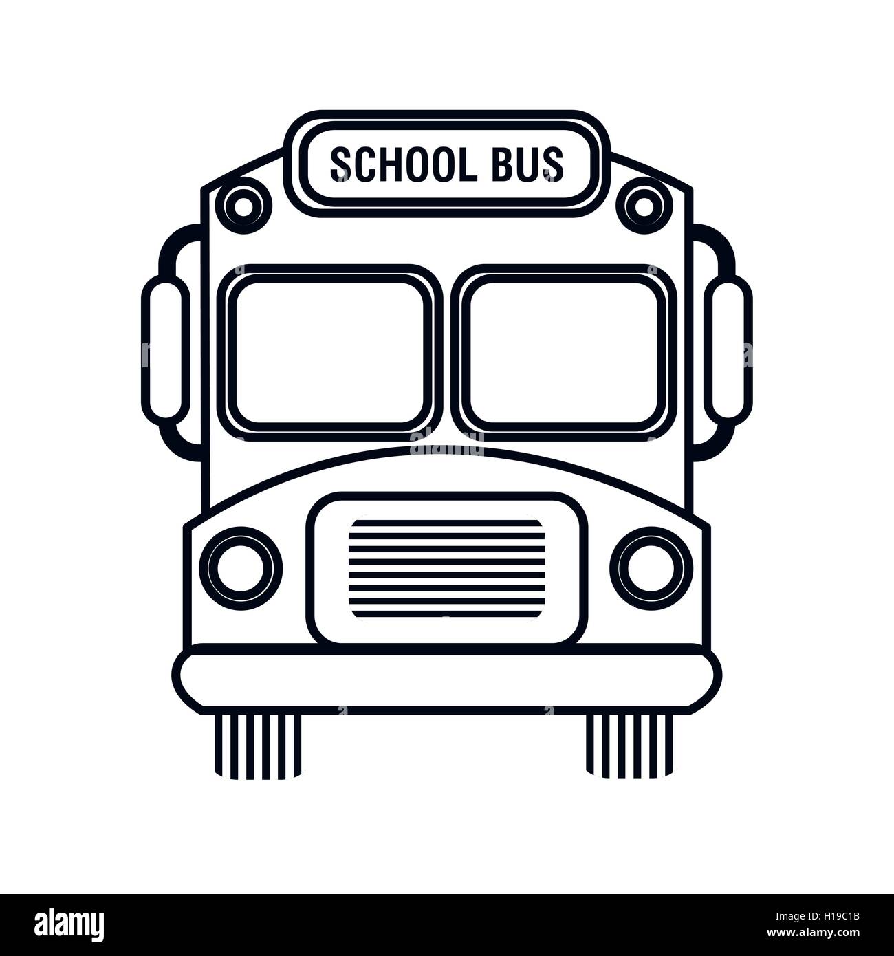 silhouette school bus design Stock Vector Image & Art - Alamy