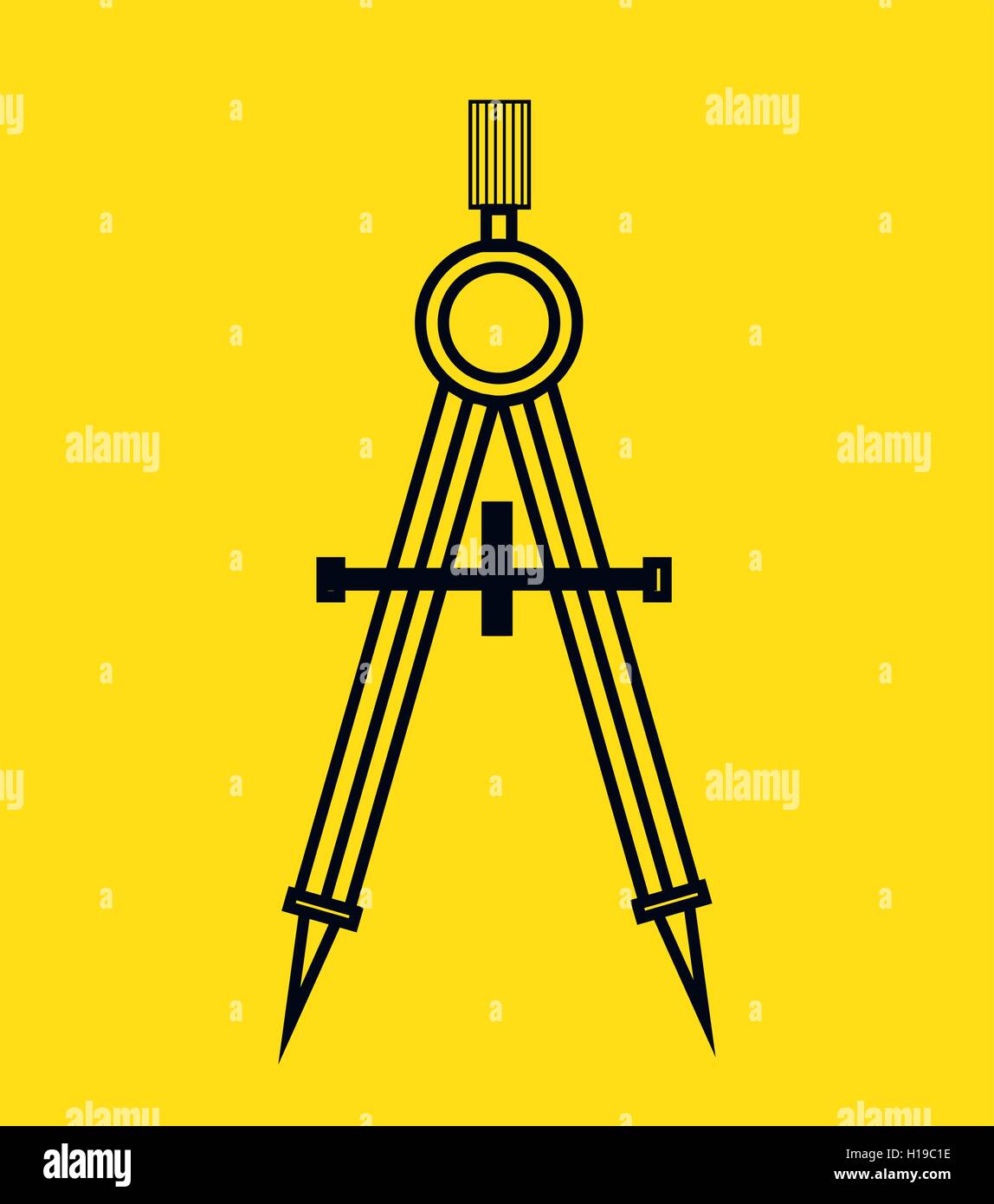 Cartoon compass school tool design Stock Vector Images - Alamy