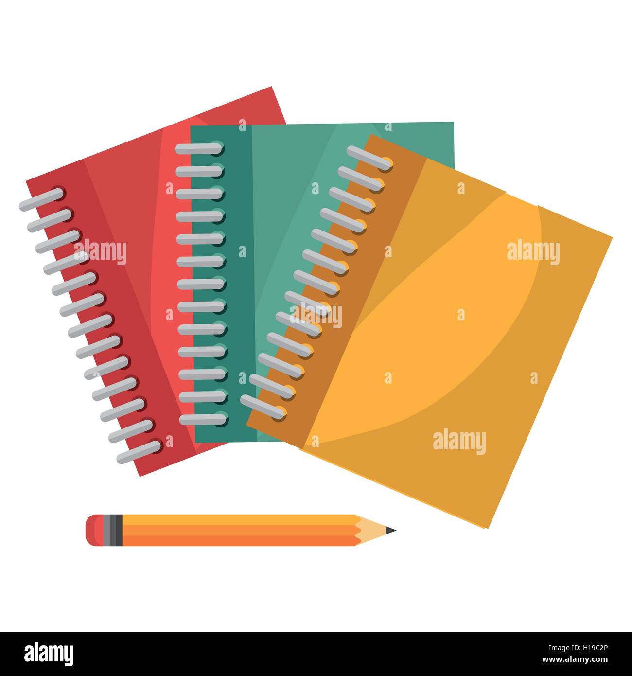 cartoon books pencil school design Stock Vector Image & Art - Alamy