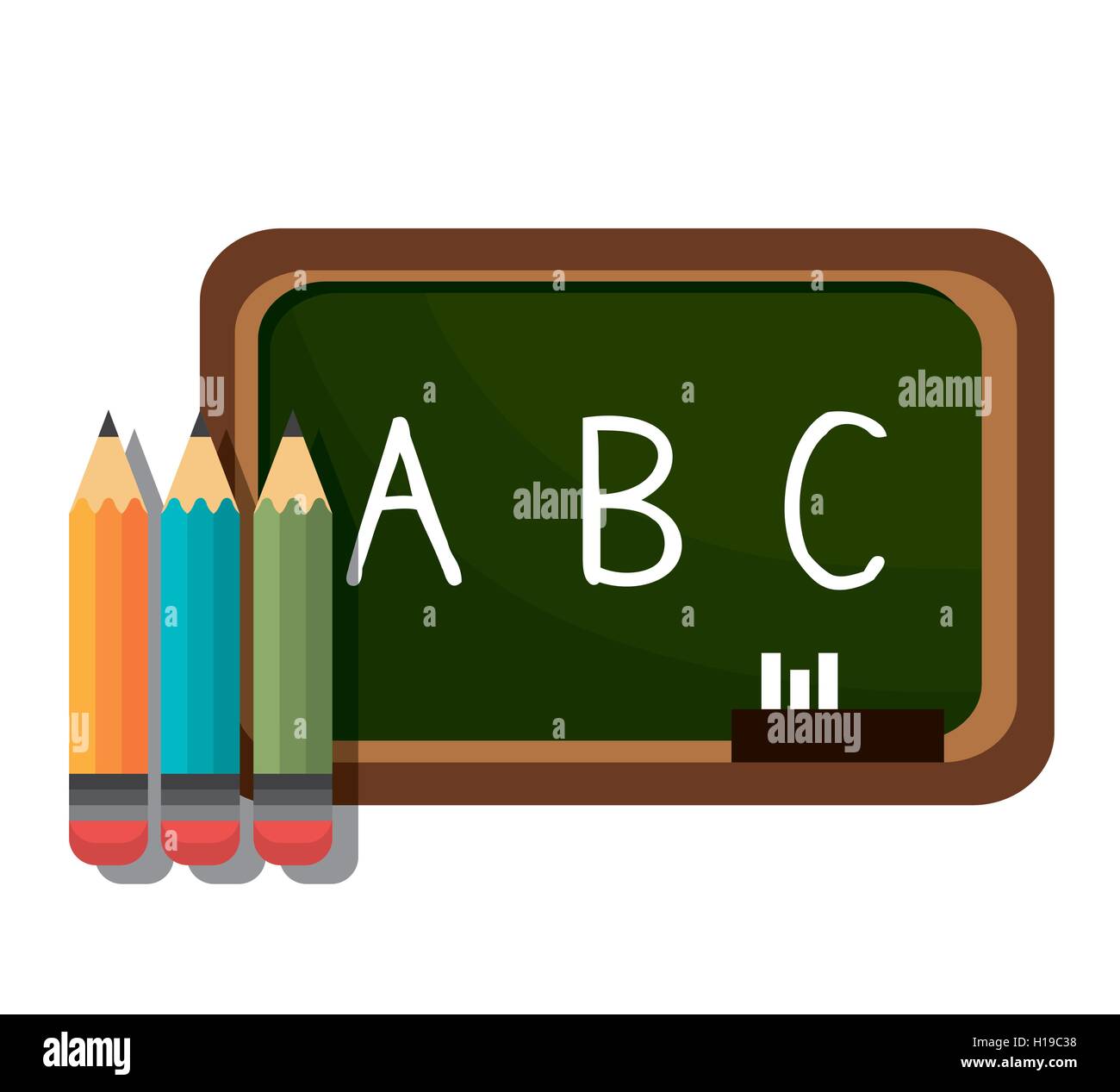 Alphabet child handwriting blackboard hi-res stock photography and ...