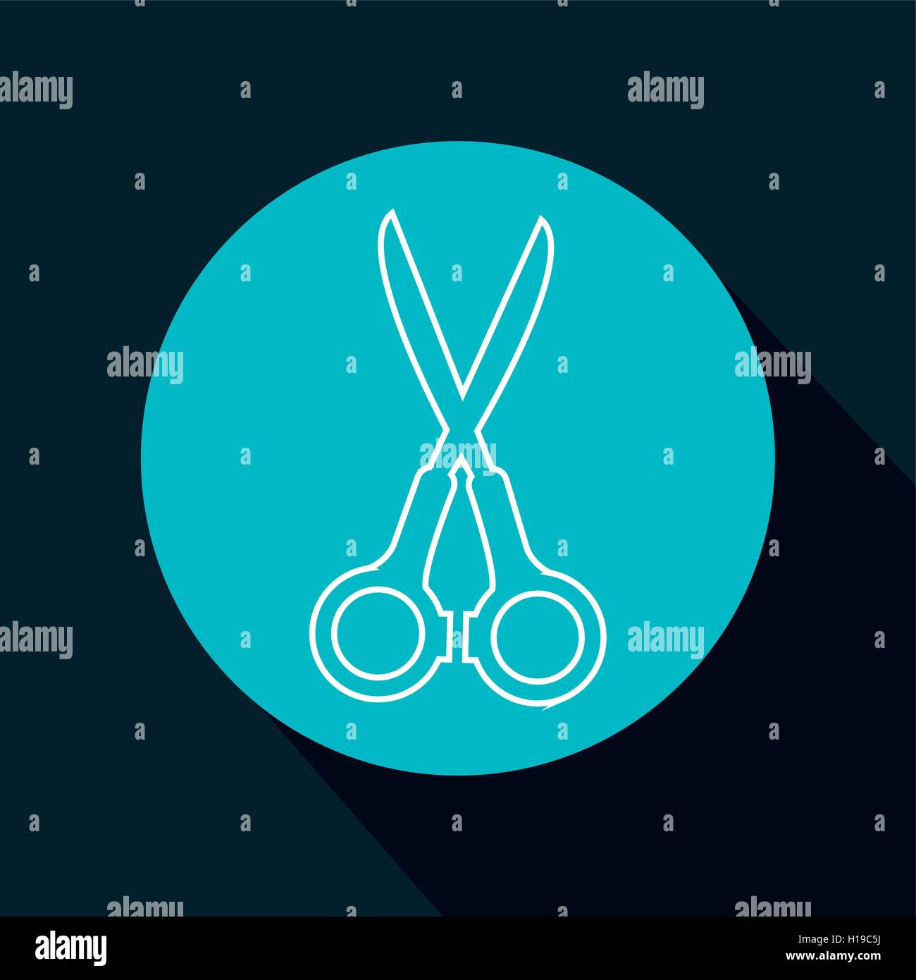 cartoon scissors school tool graphic isolated Stock Vector Image & Art ...