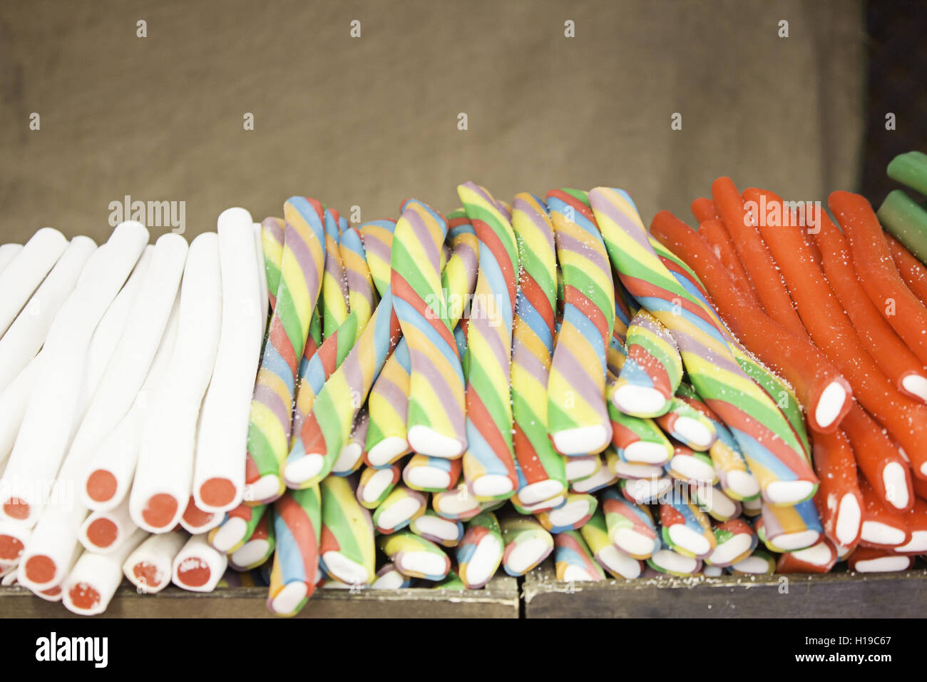 Licorice with different colored sugar, candy Stock Photo - Alamy