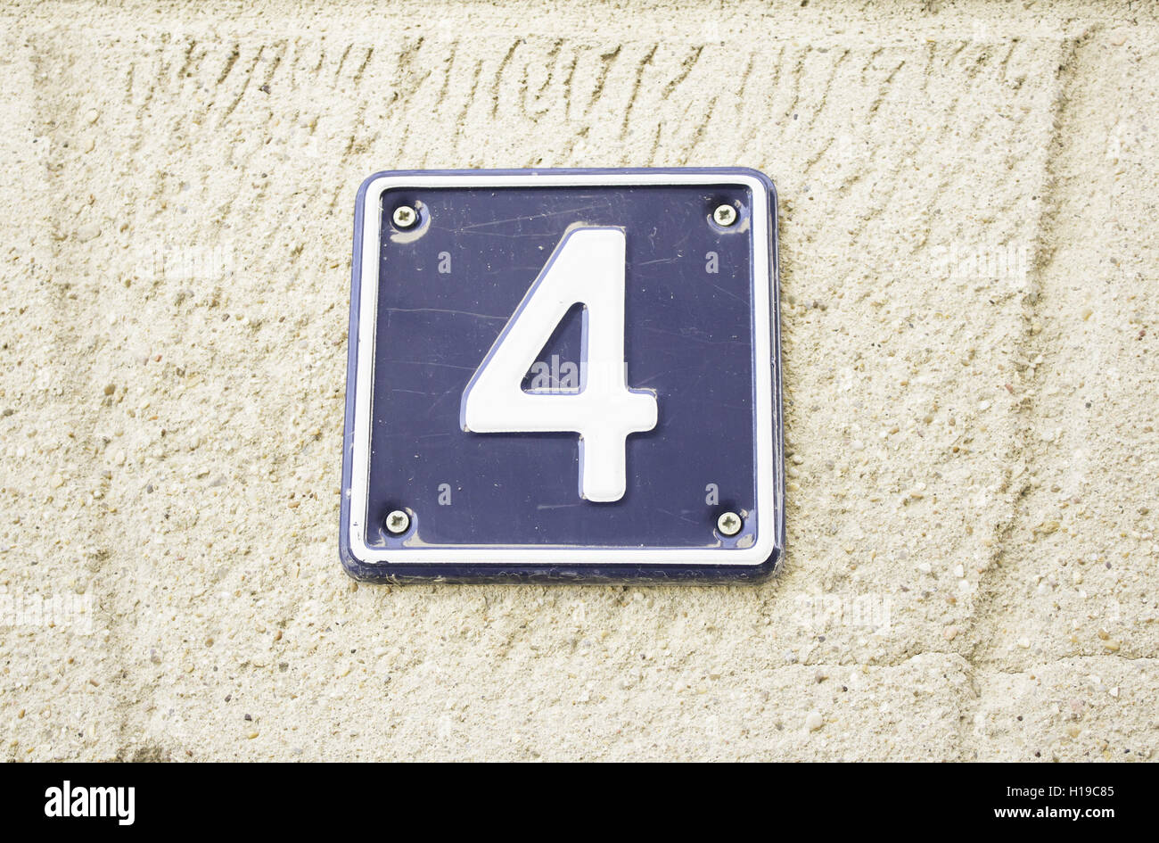 Number four on urban housing, construction Stock Photo - Alamy