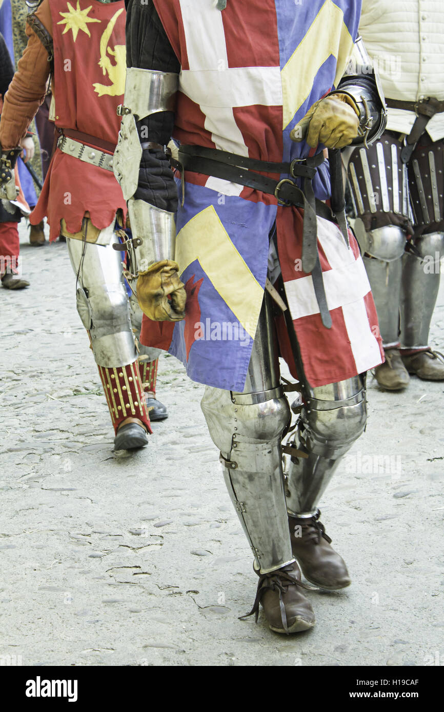 Knights in armor representing war Stock Photo - Alamy