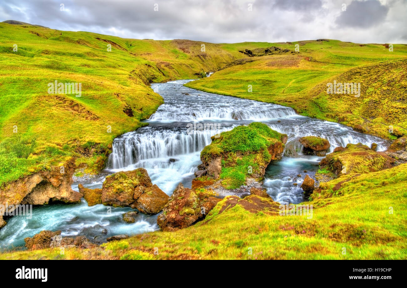 One of numerous waterfalls on the Skoga River - Iceland Stock Photo - Alamy