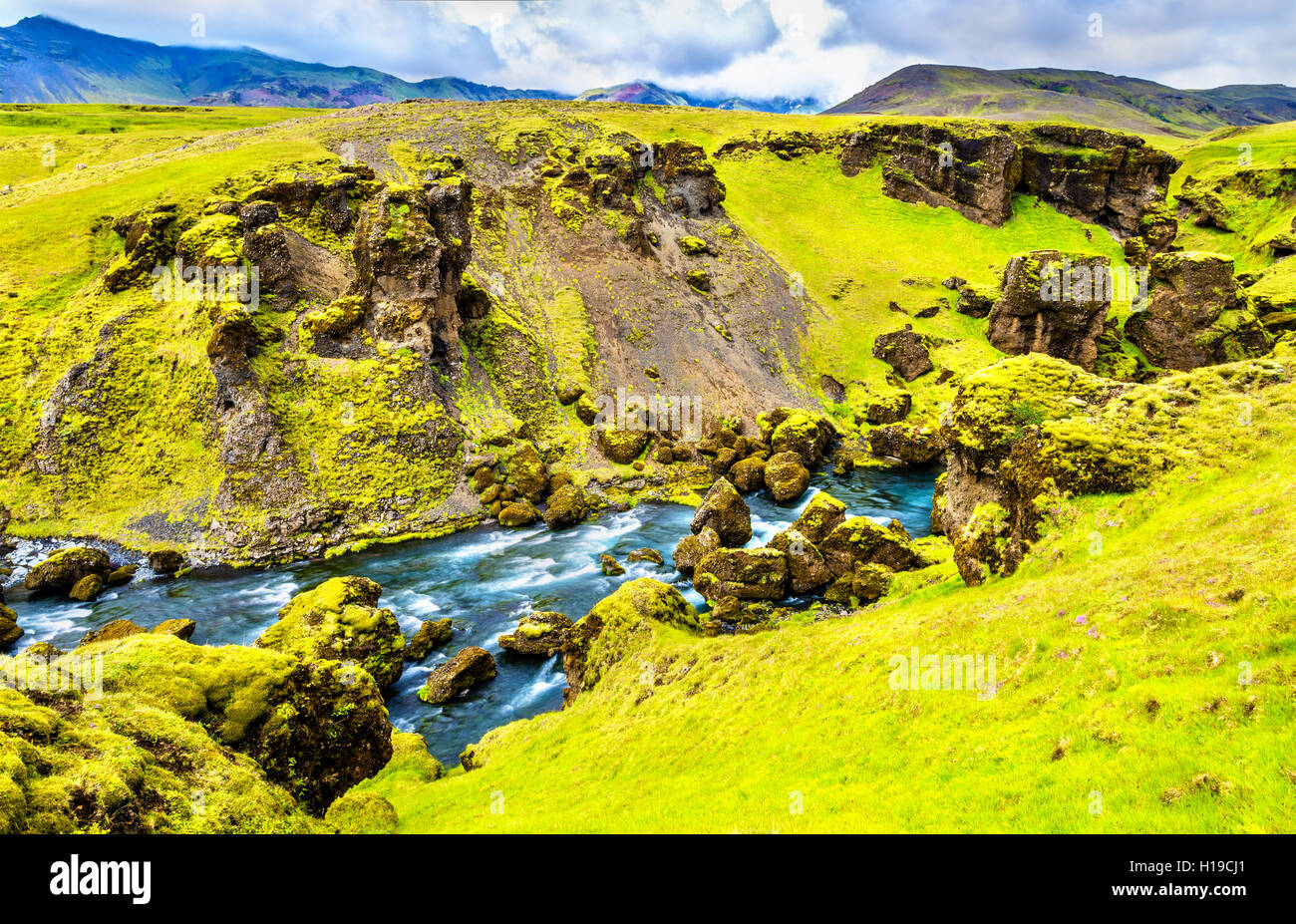 One of numerous waterfalls on the Skoga River - Iceland Stock Photo - Alamy