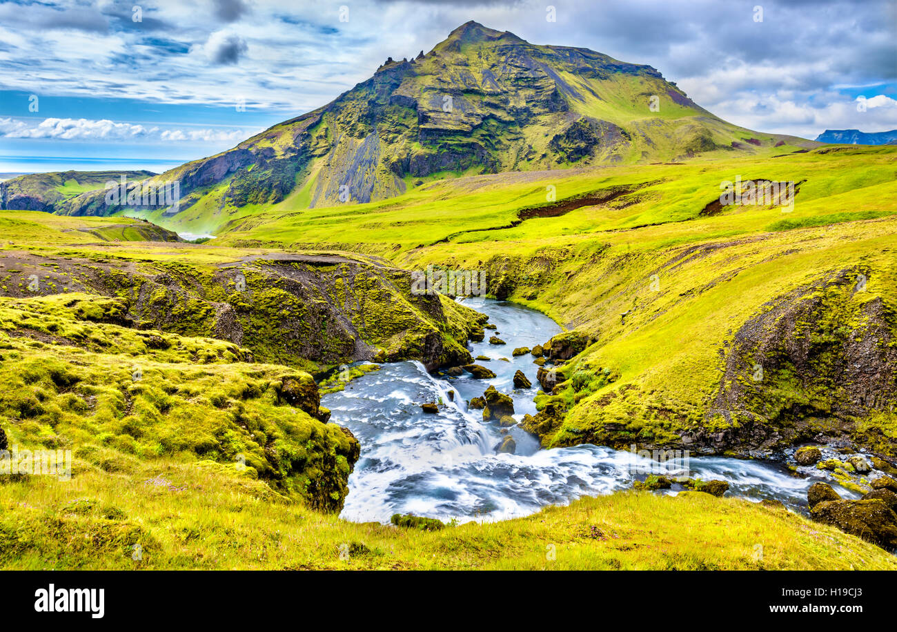 One of numerous waterfalls on the Skoga River - Iceland Stock Photo - Alamy
