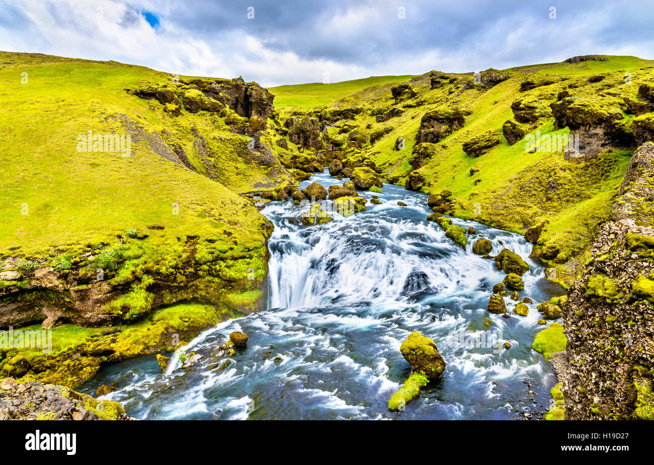 One of numerous waterfalls on the Skoga River - Iceland Stock Photo - Alamy