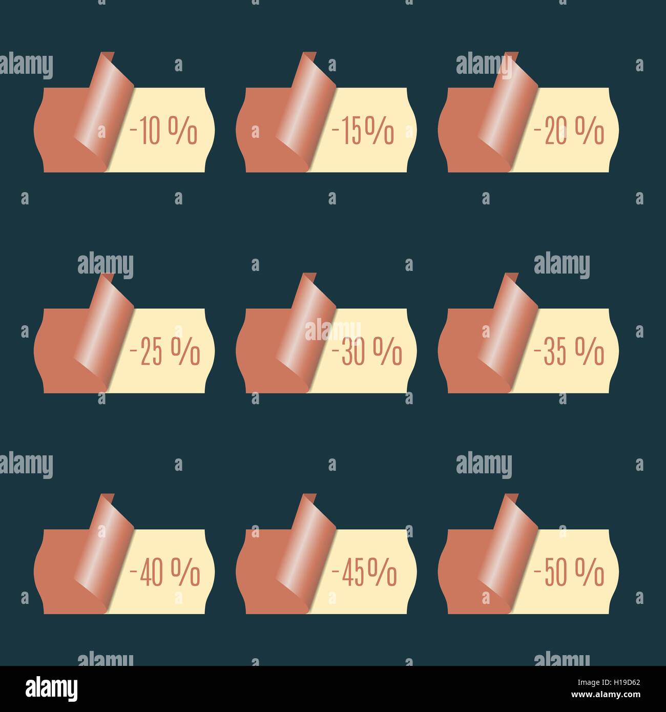 Set stickers discounts, vector illustration Stock Vector Image & Art ...