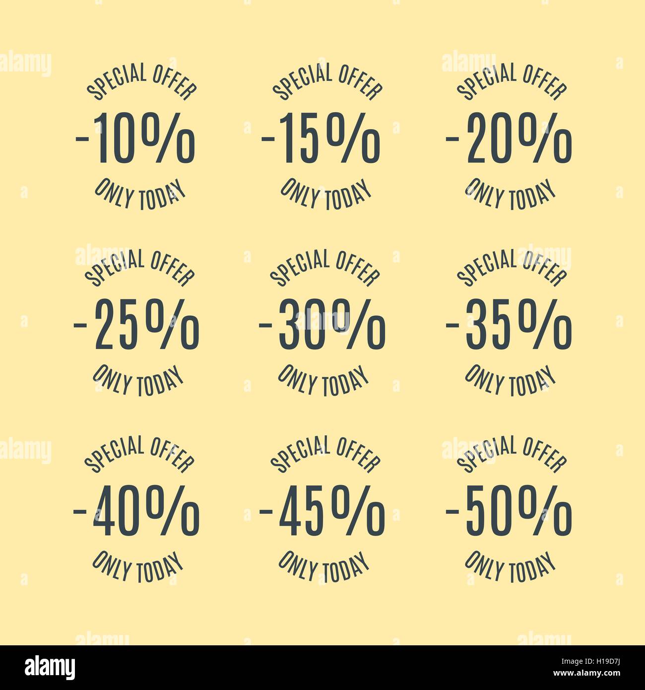 Set of discount labels, vector illustration Stock Vector Image & Art ...