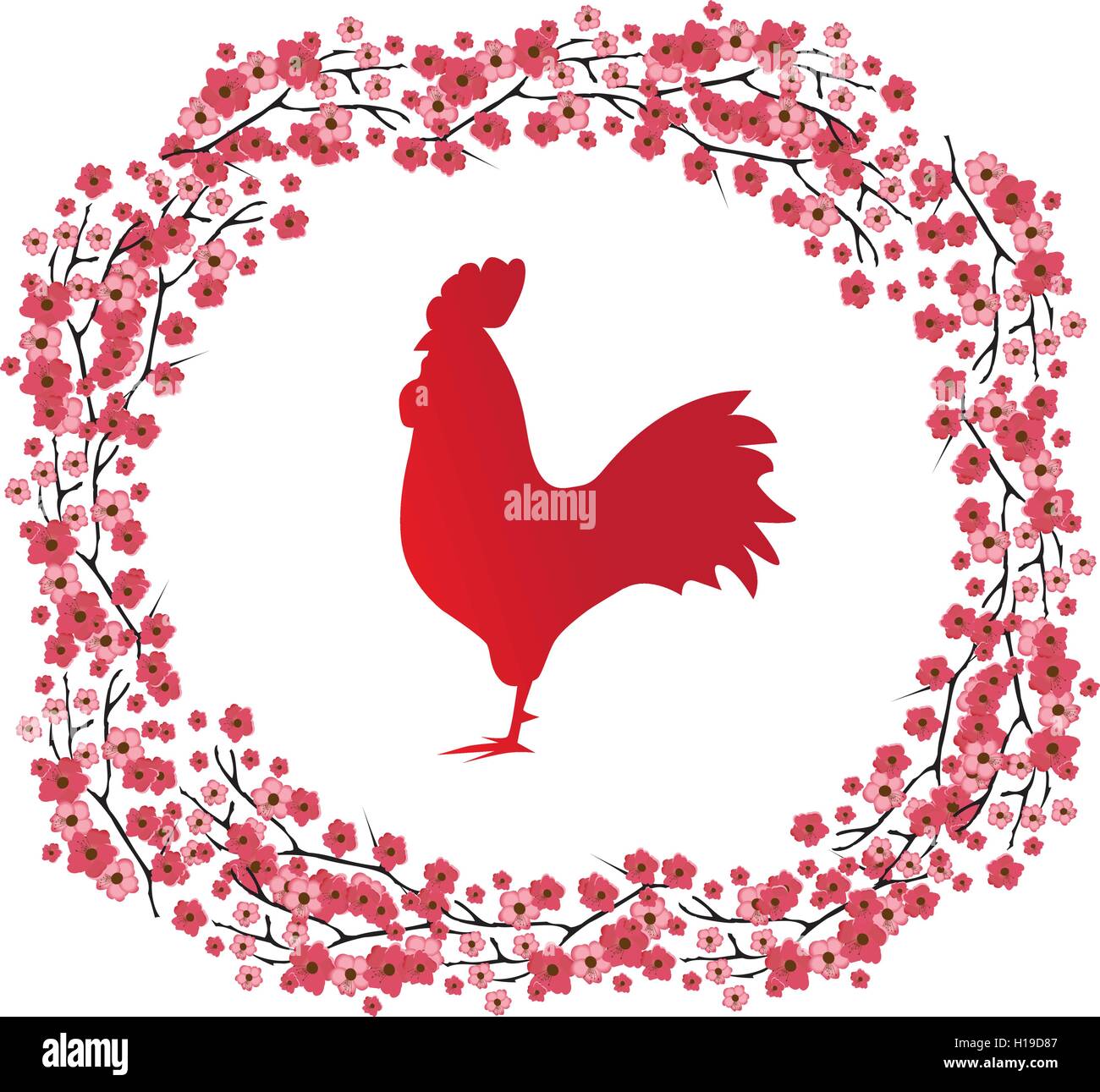 vector red rooster Stock Vector Image & Art - Alamy
