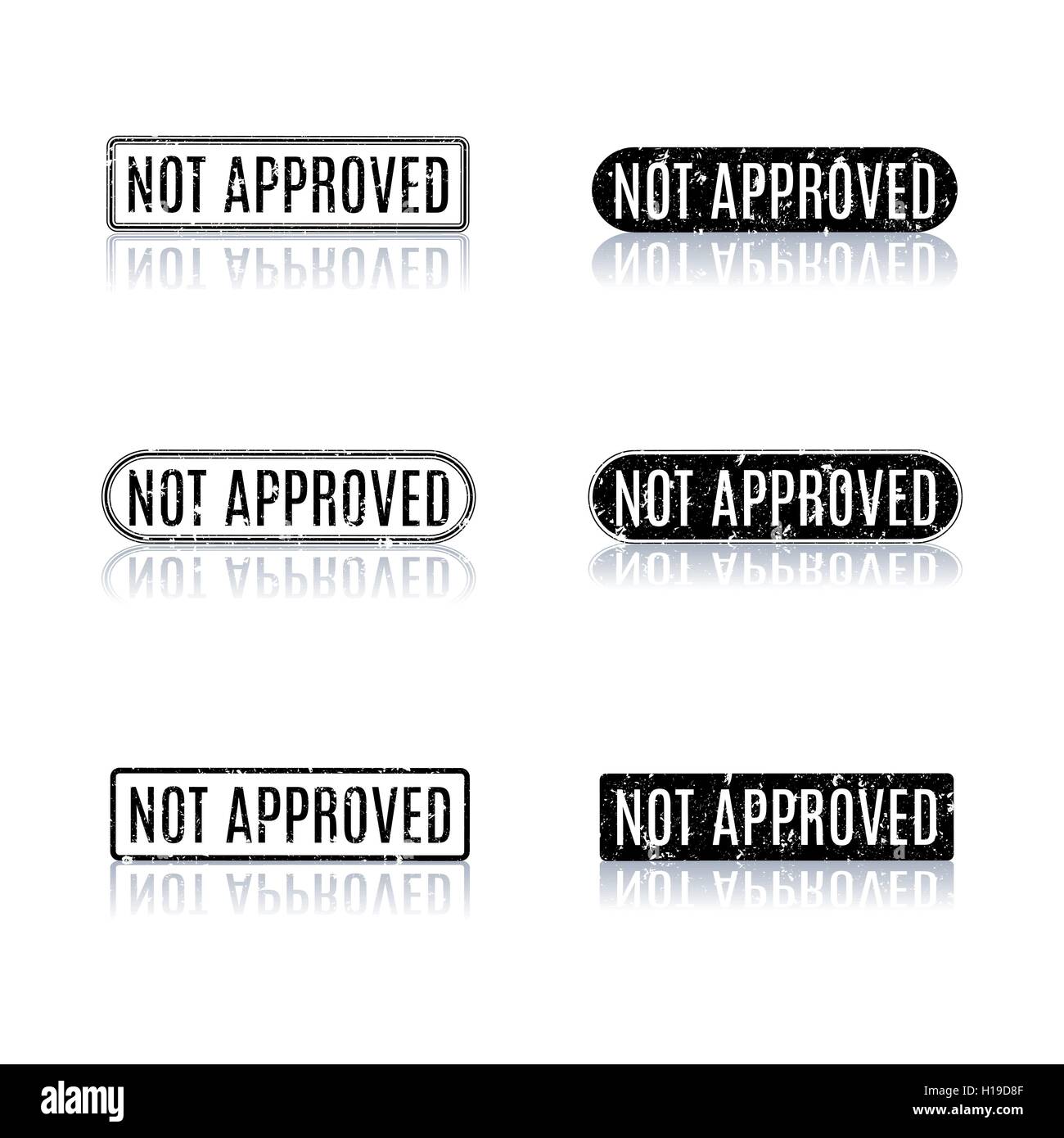 denied stamp. denied square grunge sign. denied Stock Vector Image ...