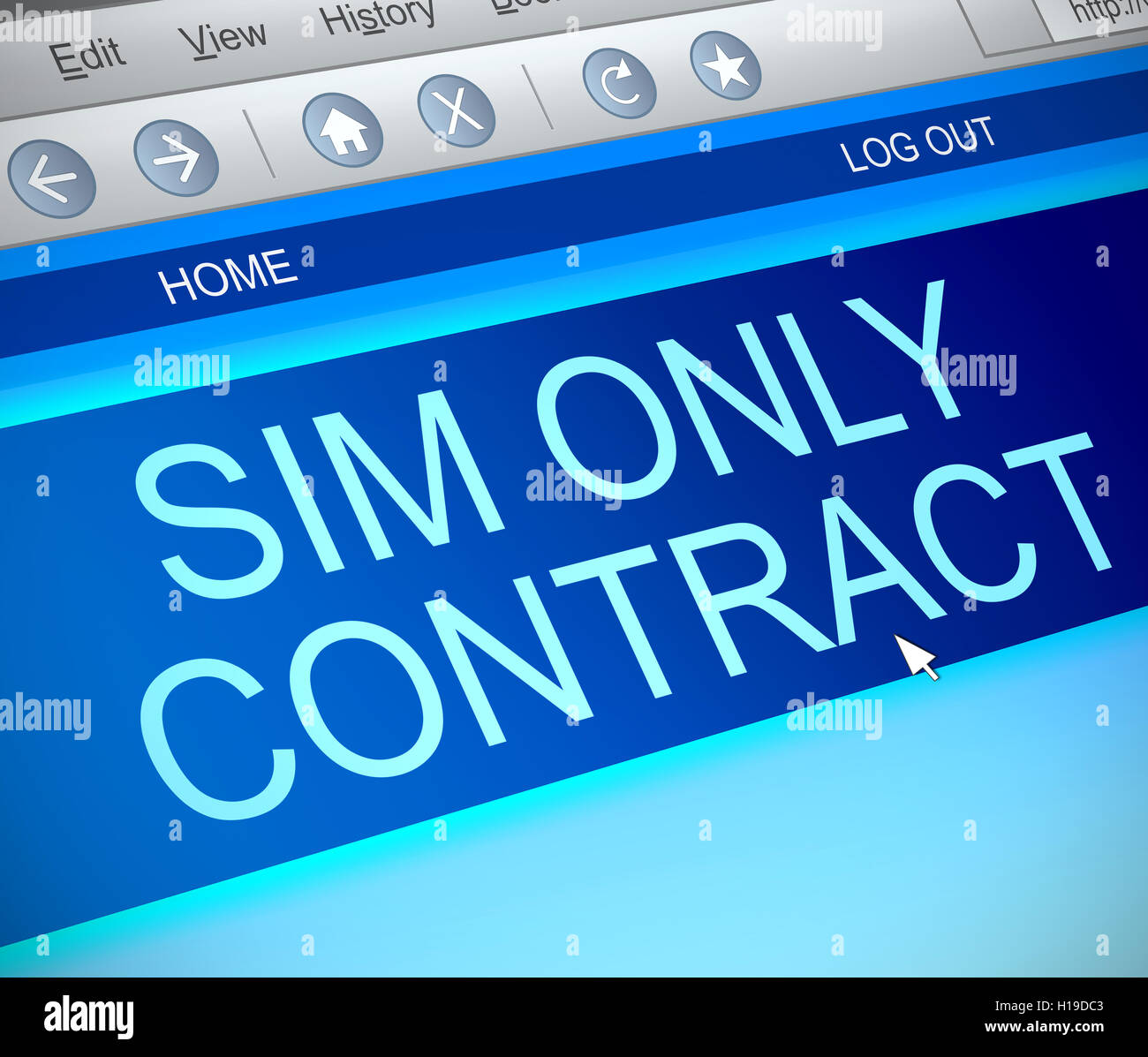 Sim only contract concept Stock Photo - Alamy