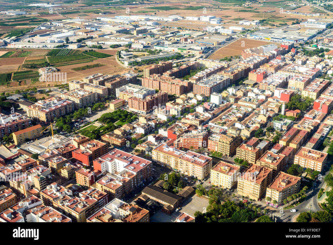 Aerial Photo Of Valencia City Surrounding Area In Spain Stock Photo - Alamy