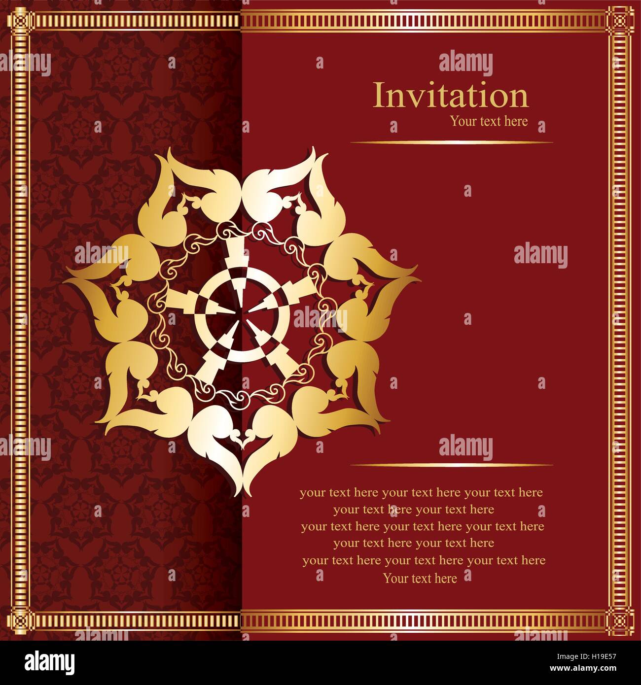 Chinese invitation card vector design Stock Vector Images - Alamy