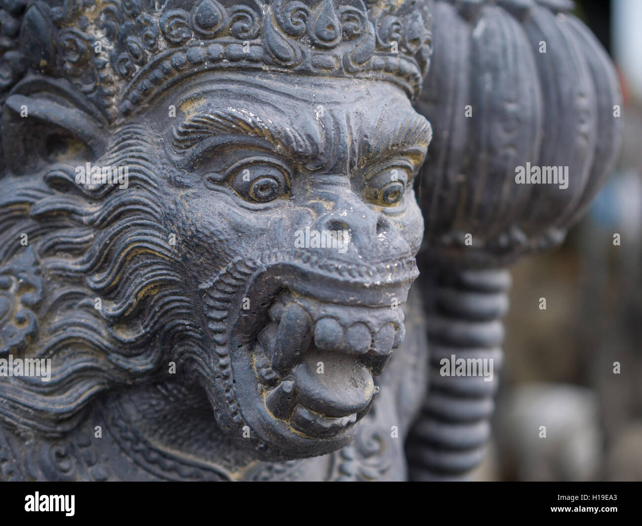 Ancient Balinese statue at the temple in Bali Indonesia Stock Photo - Alamy
