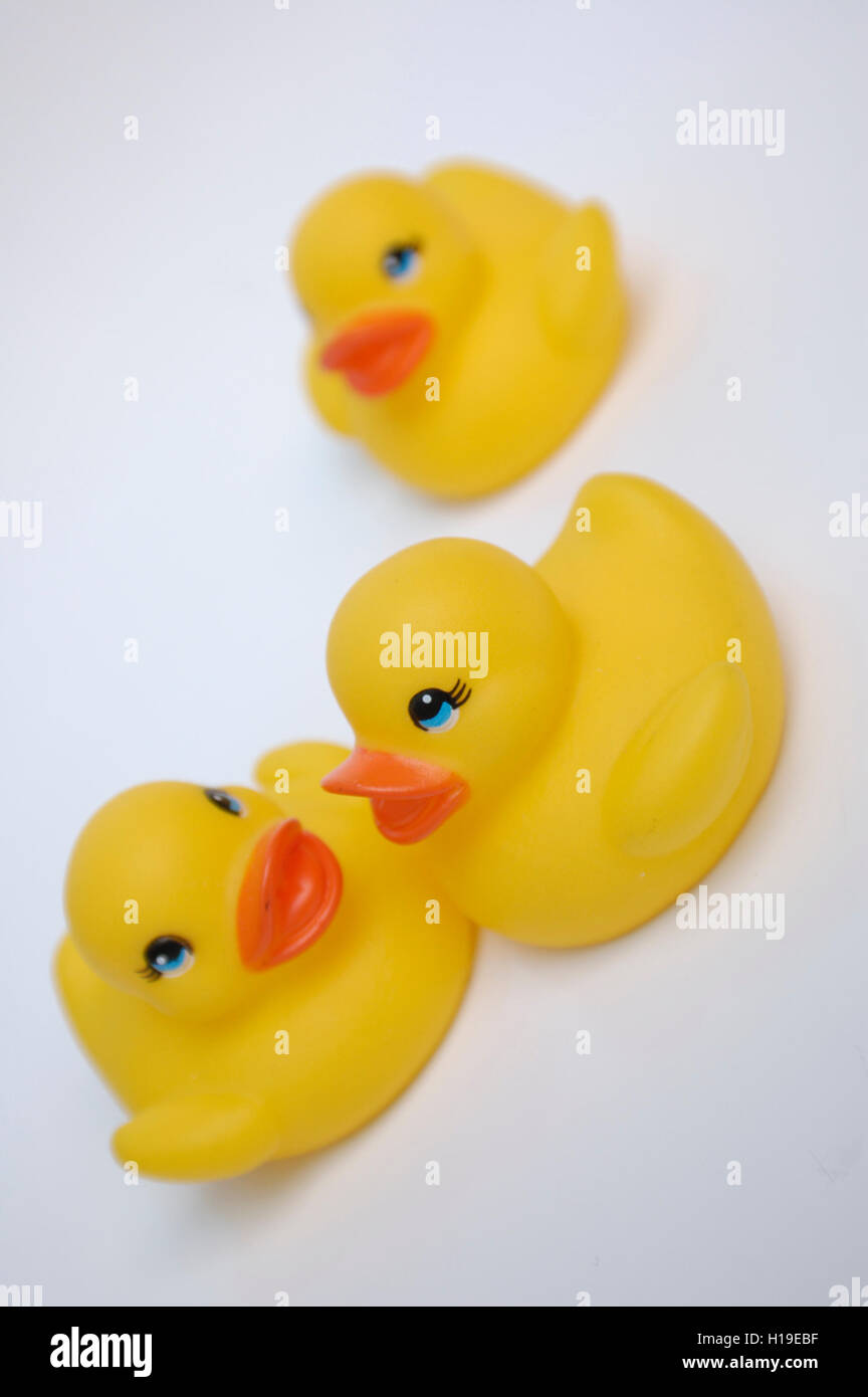 Three Rubber Ducks Stock Photo - Alamy