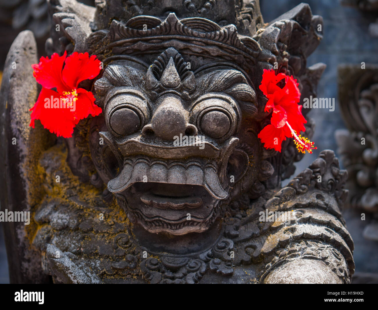 Ancient Balinese statue at the temple in Bali Indonesia Stock Photo - Alamy