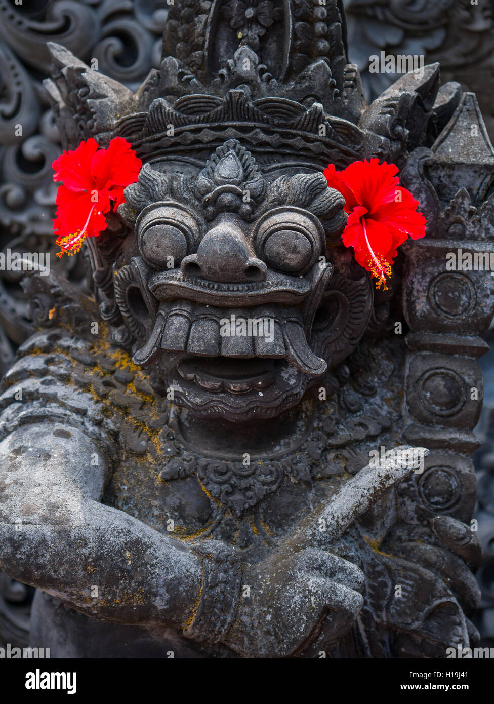 Ancient Balinese statue at the temple in Bali Indonesia Stock Photo - Alamy