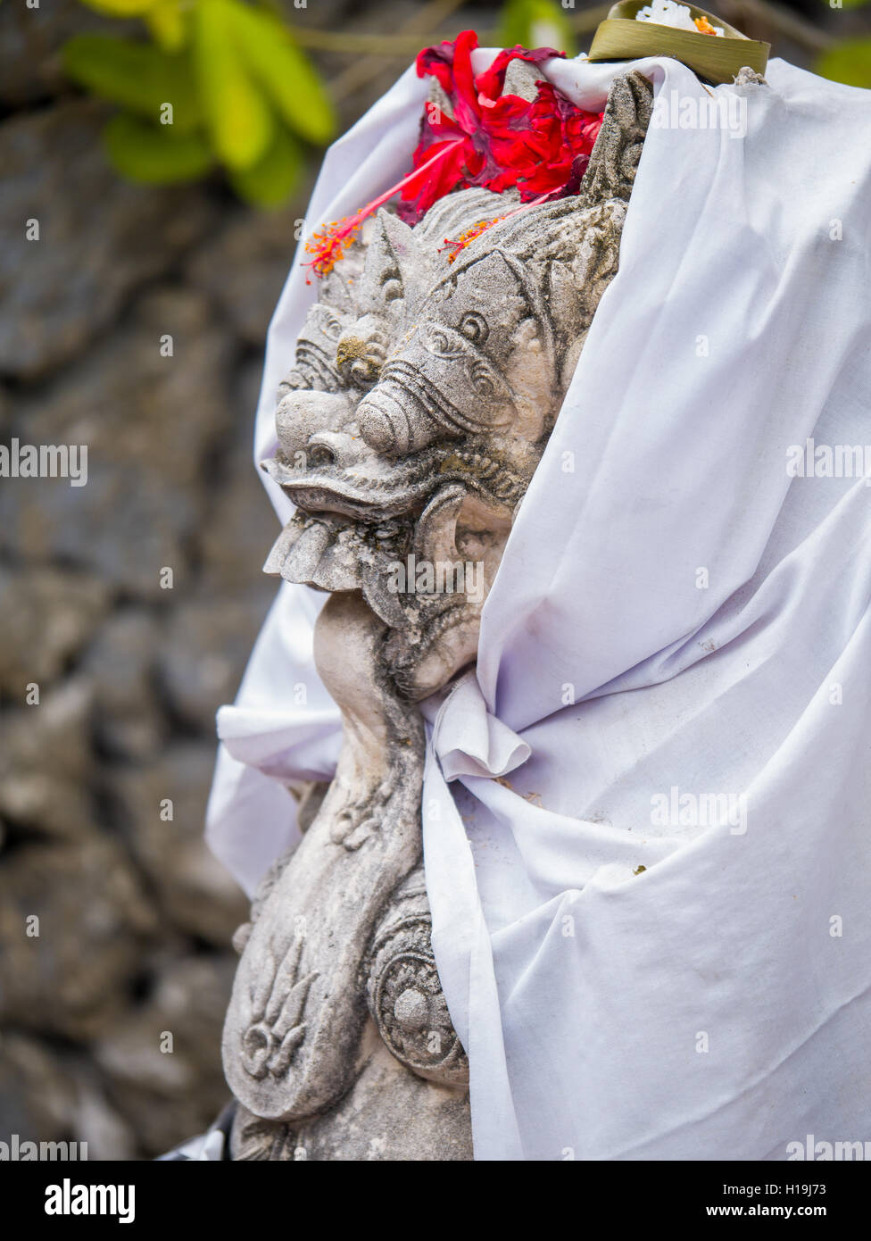 Ancient Balinese statue at the temple in Bali Indonesia Stock Photo - Alamy