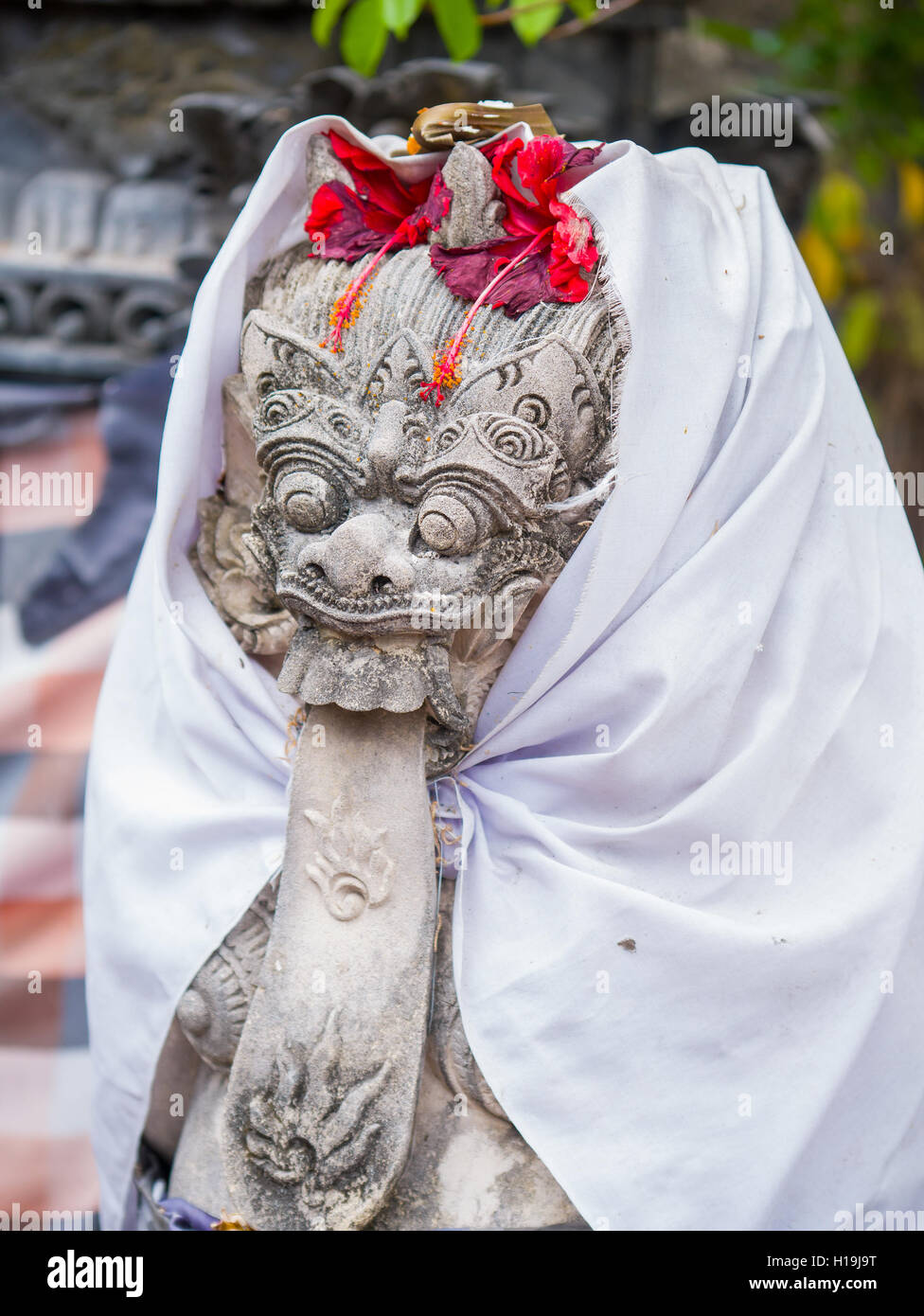 Ancient Balinese statue at the temple in Bali Indonesia Stock Photo - Alamy