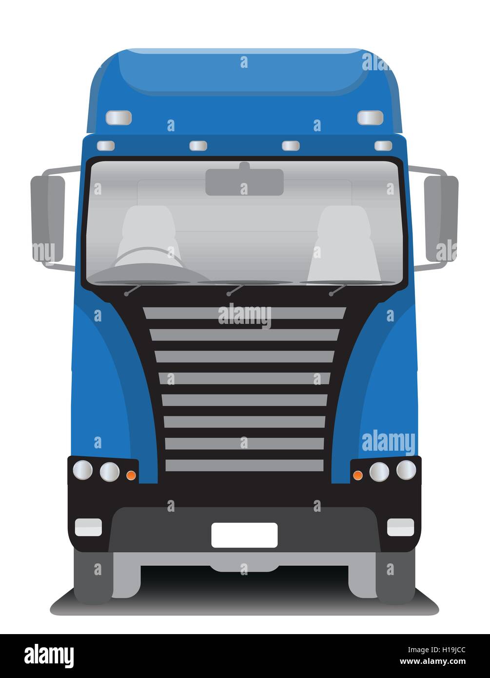 Front view of Cargo truck Vector Illustration Stock Vector Image & Art ...