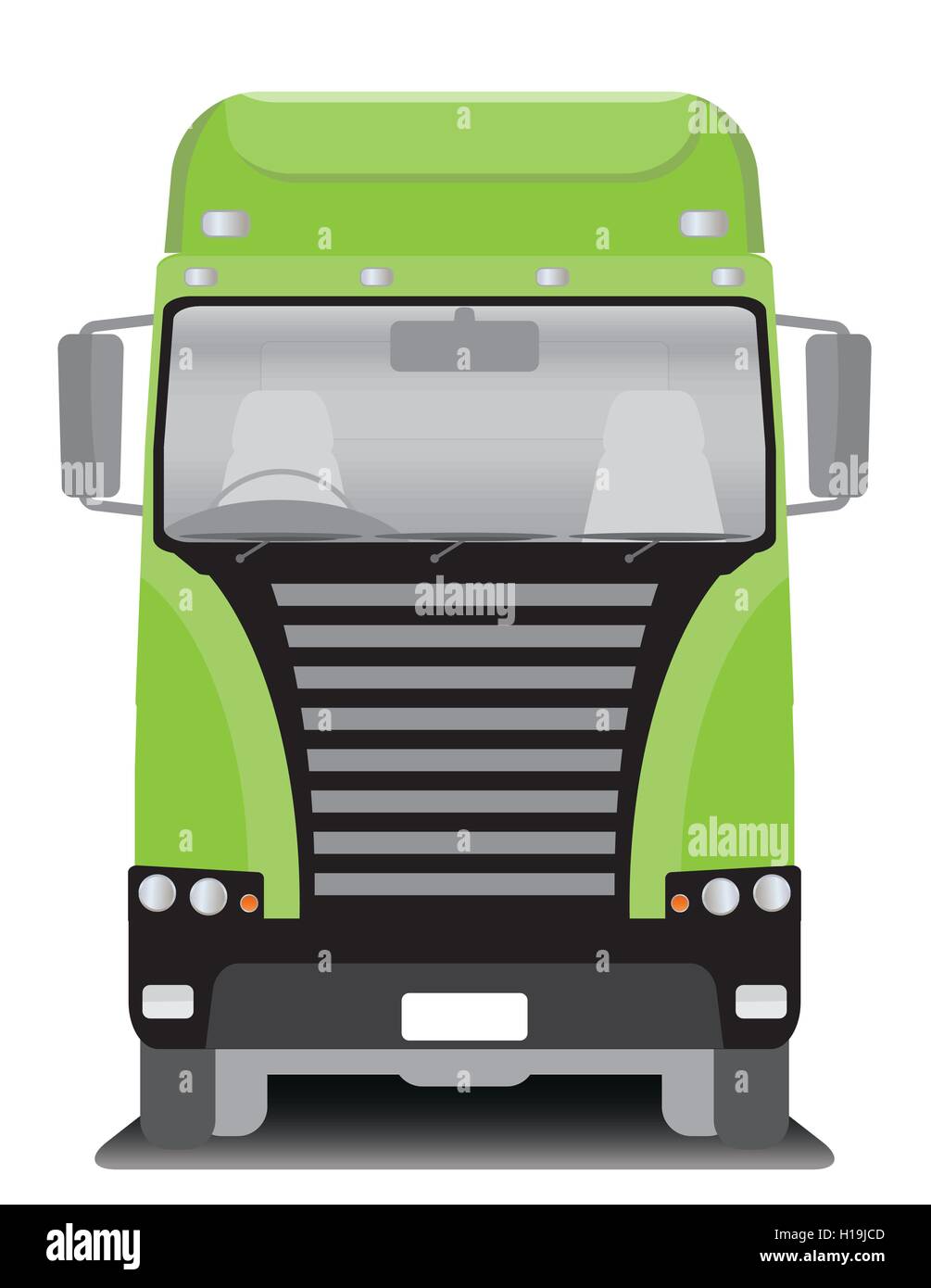 Front view of Cargo truck Vector Illustration Stock Vector Image & Art ...