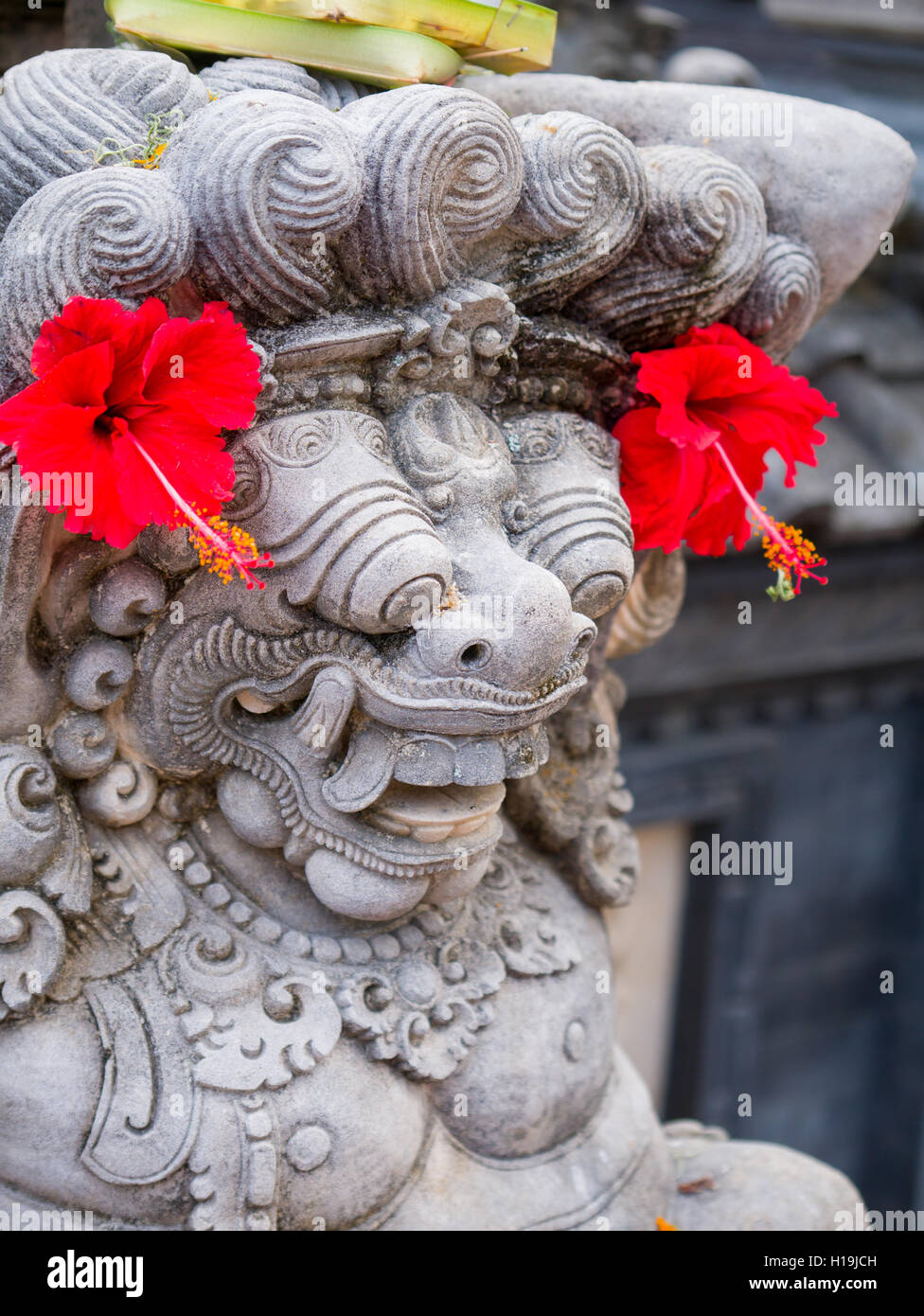 Ancient Balinese statue at the temple in Bali Indonesia Stock Photo - Alamy