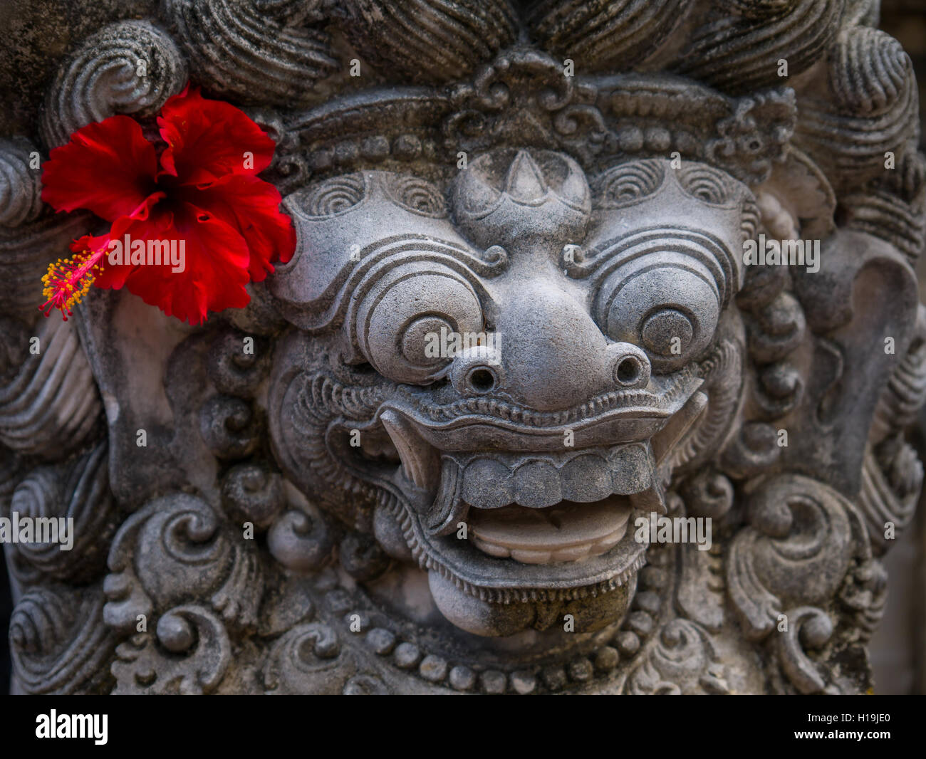 Ancient Balinese statue at the temple in Bali Indonesia Stock Photo - Alamy