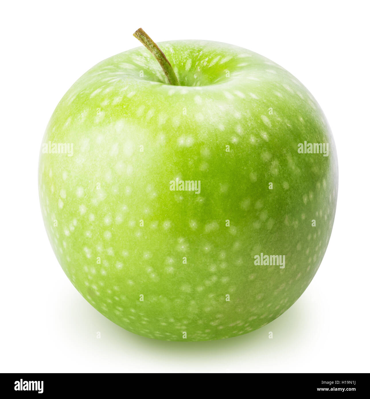 one green apple isolated on a white background clipping path Stock ...