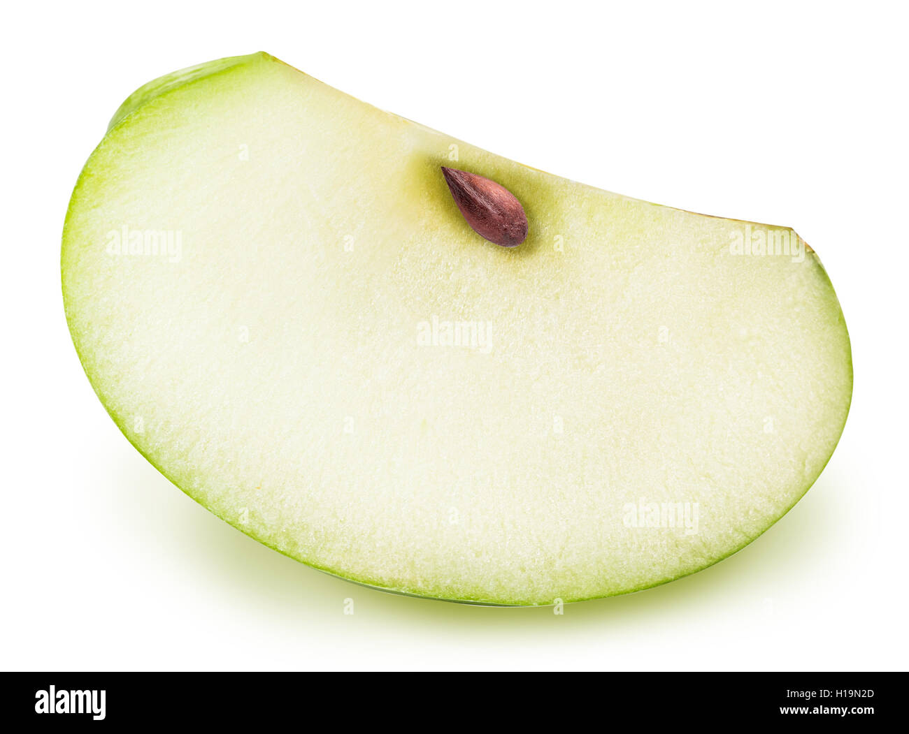 one green cut apple isolated on white background clipping path Stock ...