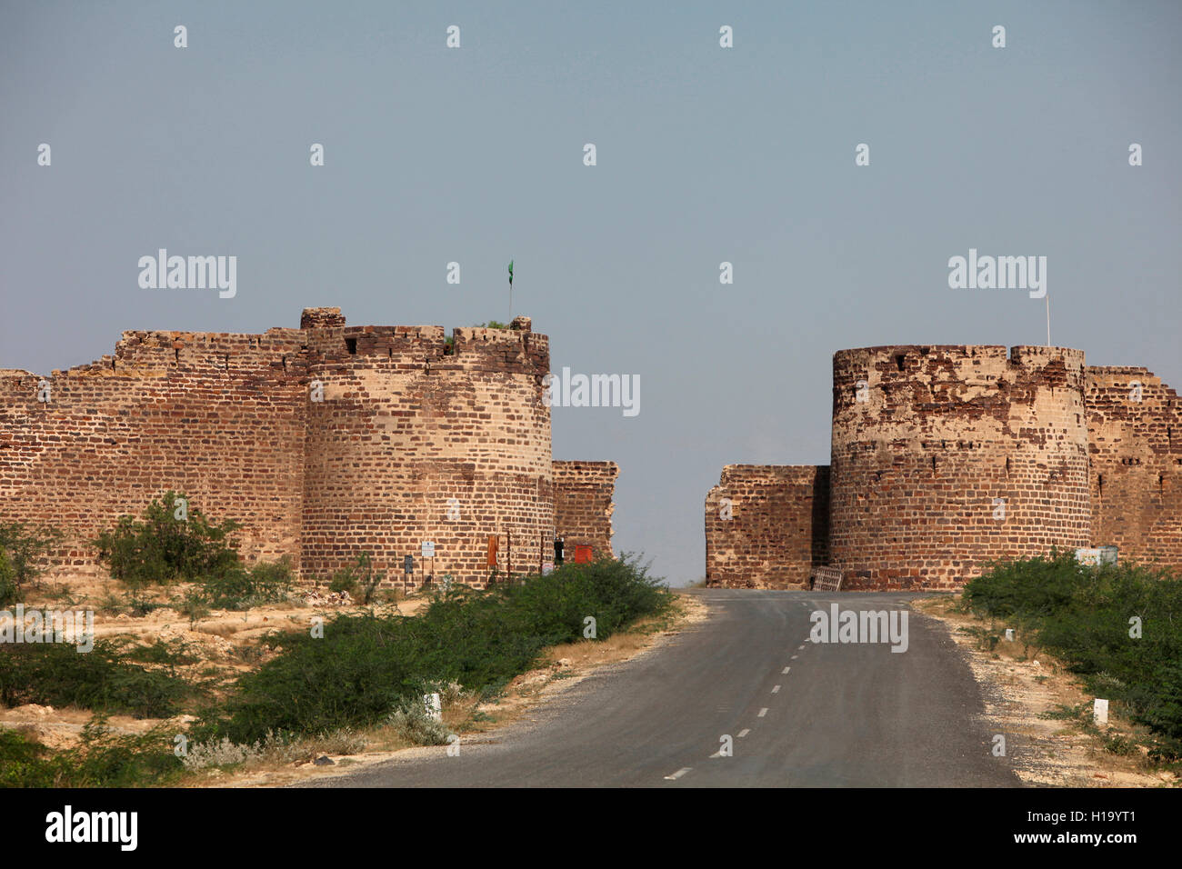 Entrance of Lakhpat fort, Gujrat, India. Lakhpat was known as Basta ...