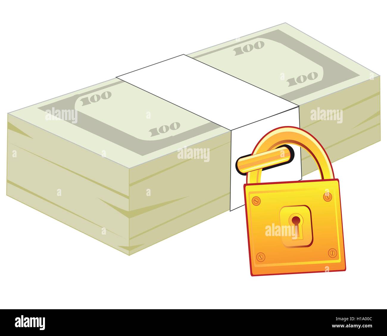 Pack dollar bills on Stock Vector Images - Alamy