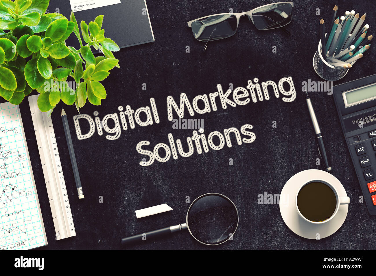 Digital Marketing Solutions Concept. 3D render Stock Photo - Alamy