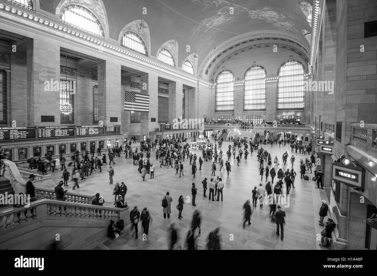 Concourse central station in Black and White Stock Photos & Images - Alamy