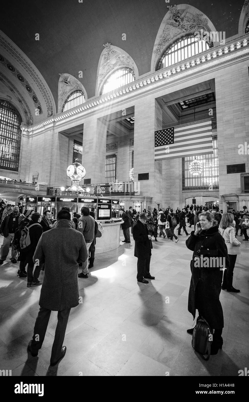 Arrival central station in Black and White Stock Photos & Images - Alamy
