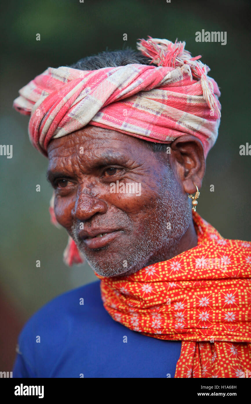 Old Man, Dhurwa Tribe, Gonchapar Village, Chattisgarh, India. Rural ...