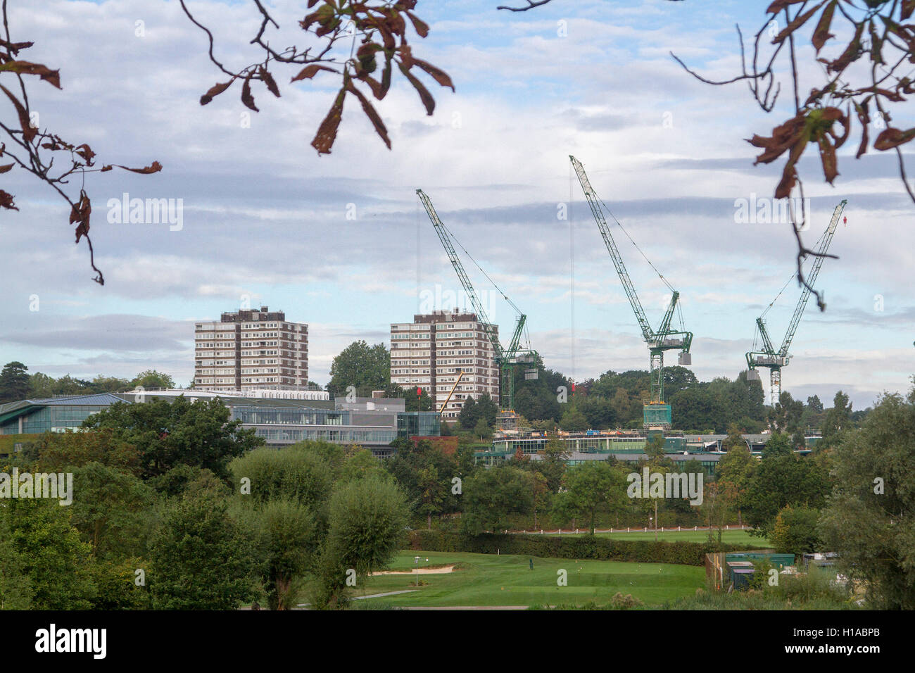 Wimbledon London, UK. 22nd Sep, 2016. Work has started to install a new ...