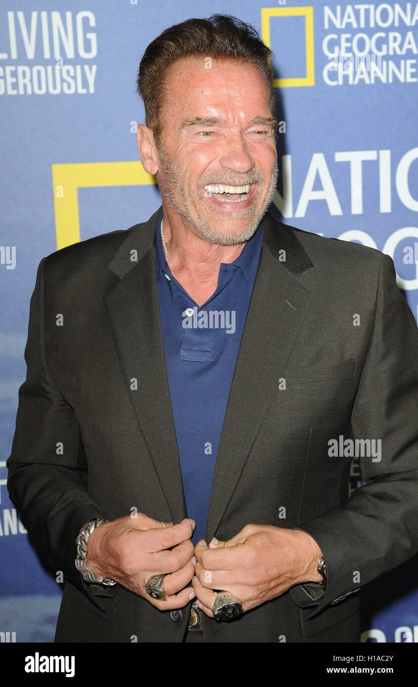 New York, NY, USA. 21st Sep, 2016. Arnold Schwarzenegger at arrivals ...