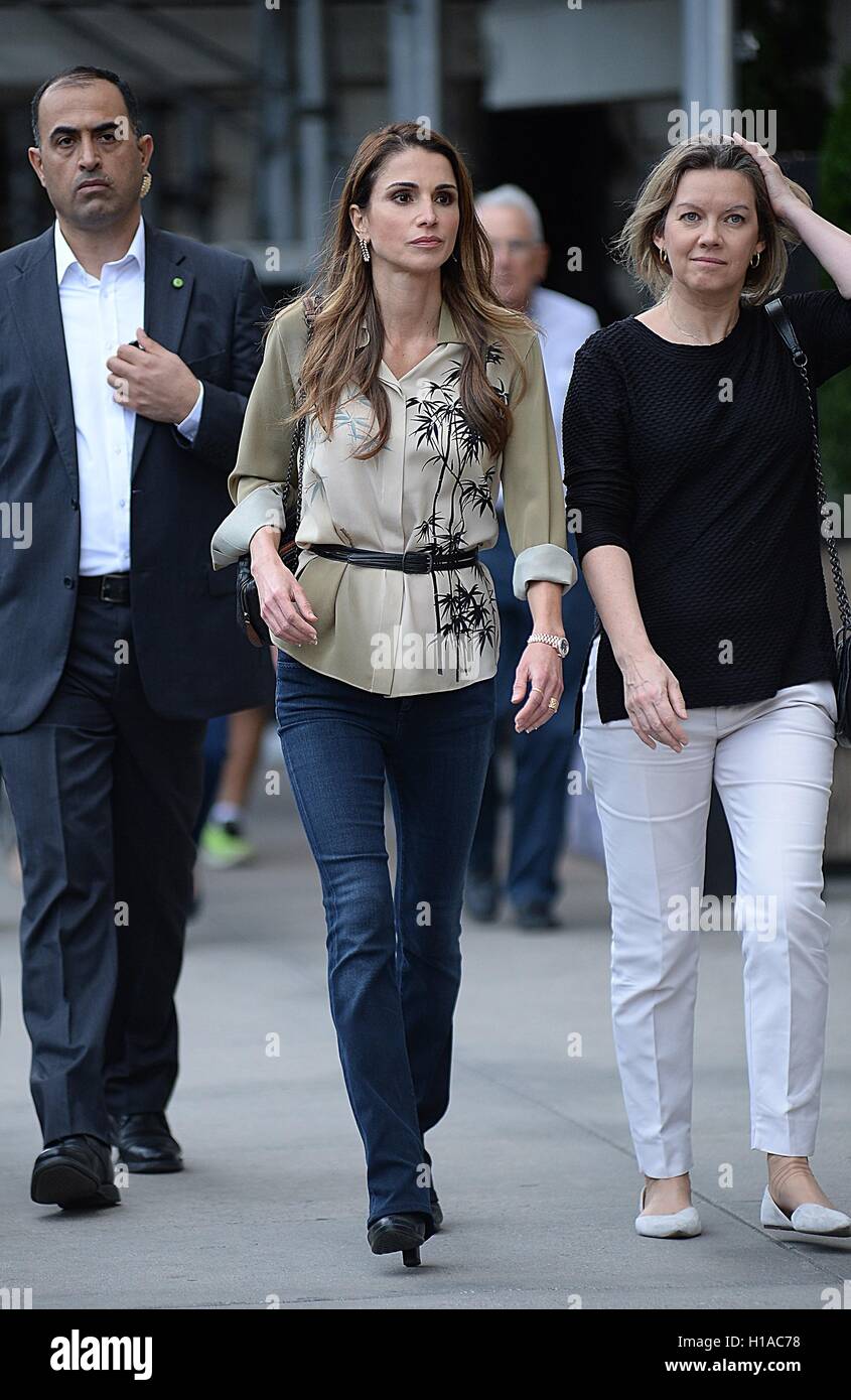 New York, NY, USA. 21st Sep, 2016. Queen Rania Al Abdullah of Jordan ...