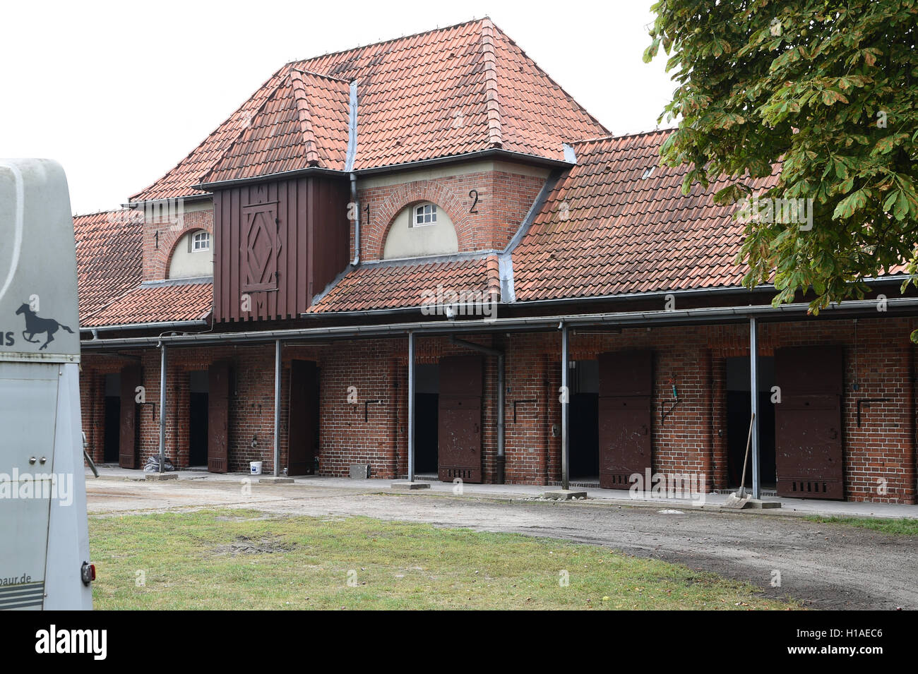 Celle, Germany. 16th Sep, 2016. The stalls at the stud farm of Lower ...