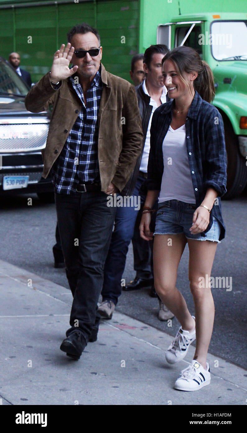 New York, USA. 22nd September, 2016. Bruce Springsteen and daughter ...