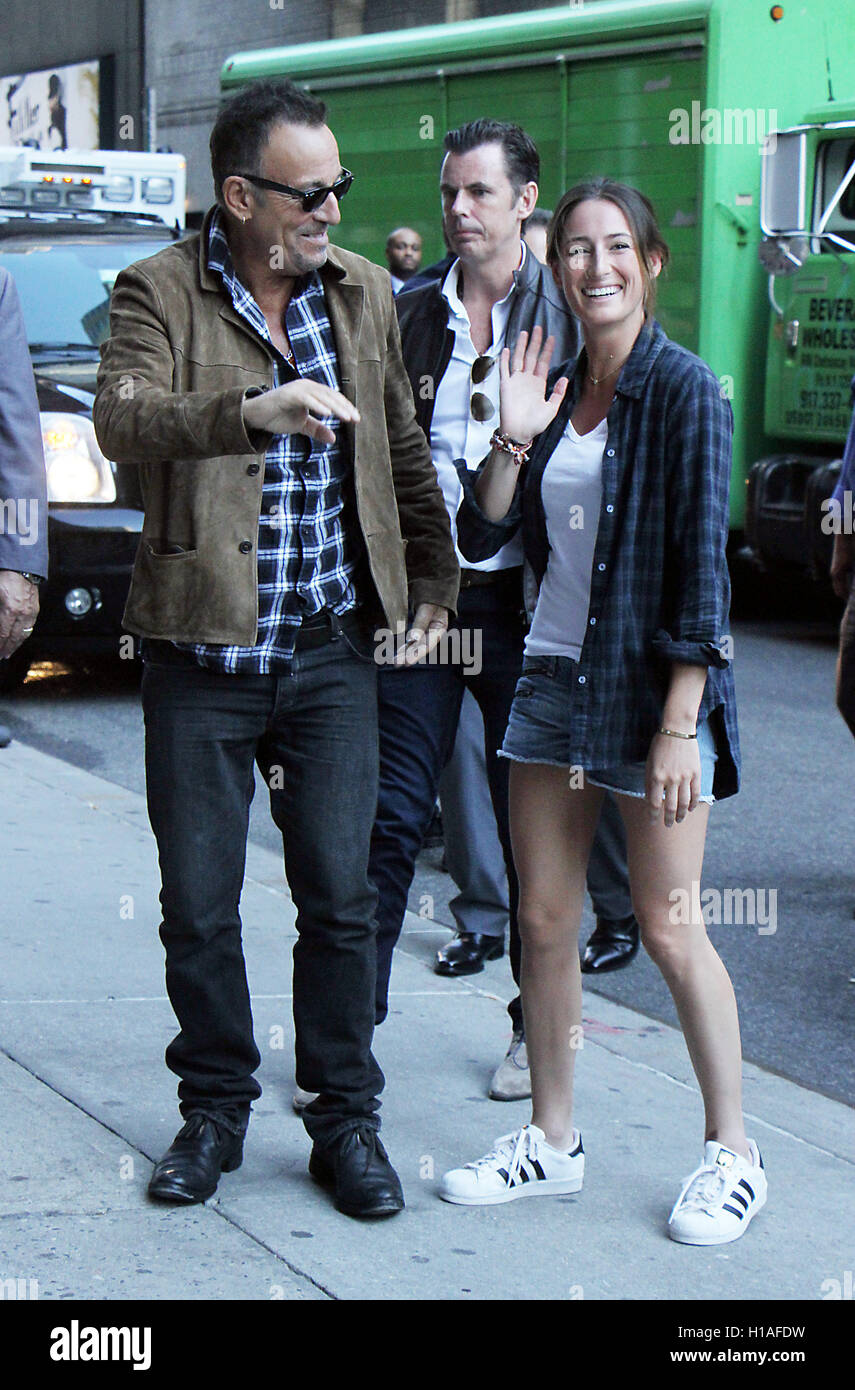 New York, USA. 22nd September, 2016. Bruce Springsteen and daughter ...