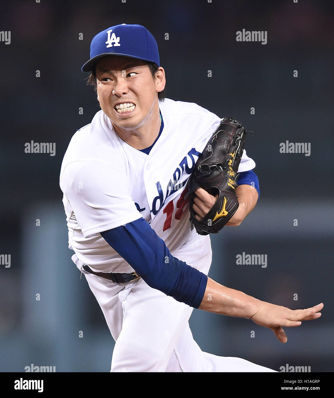 Los Angeles, California, USA. 21st Sep, 2016. Kenta Maeda (Dodgers) MLB ...