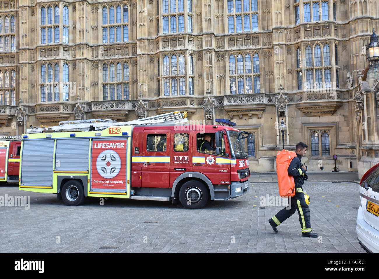Houses of Parliament, London, UK. 23rd September 2016. Five fire ...
