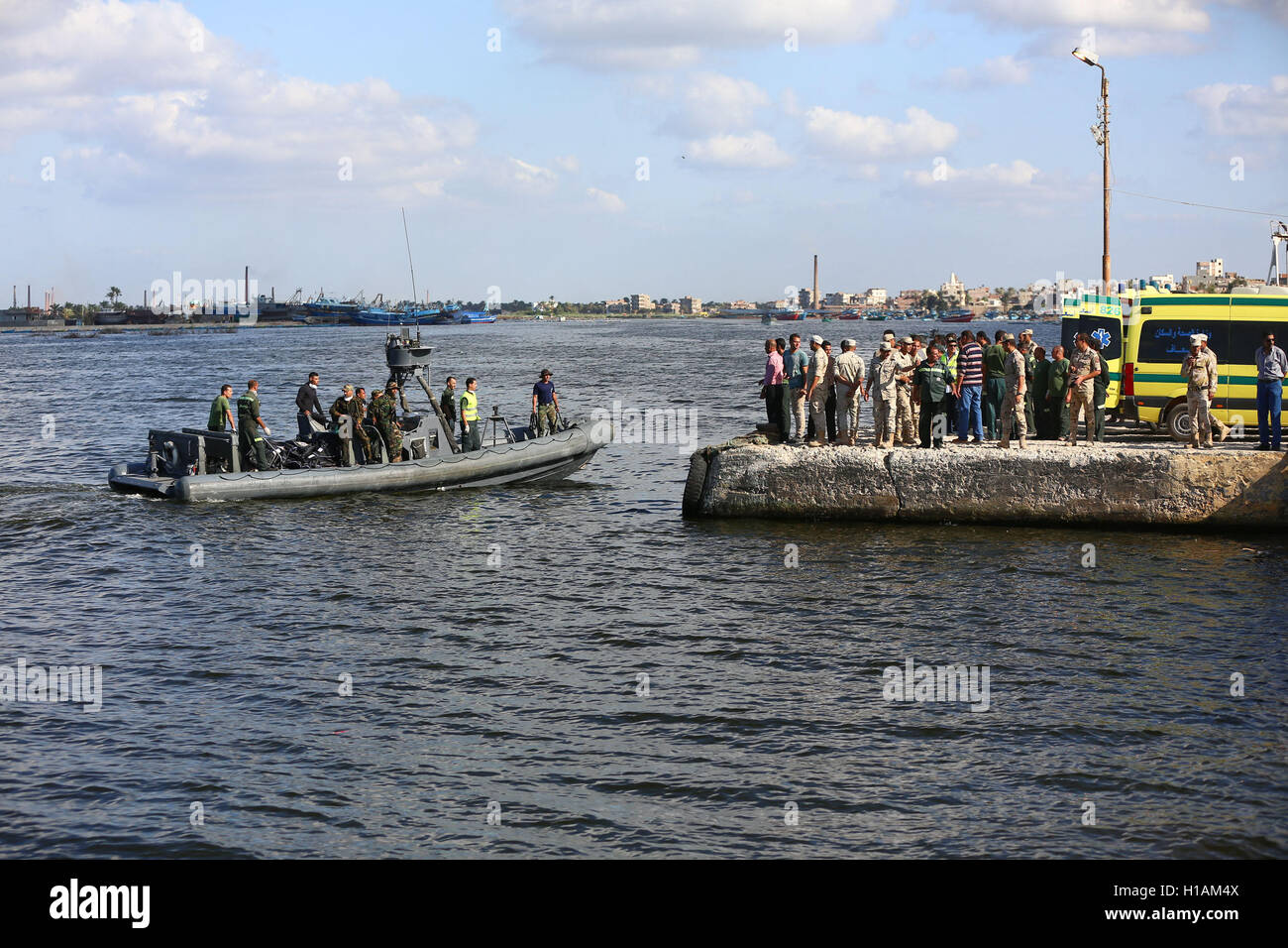 Rosetta. 23rd Sep, 2016. A boat carrying the bodies of the victims from ...