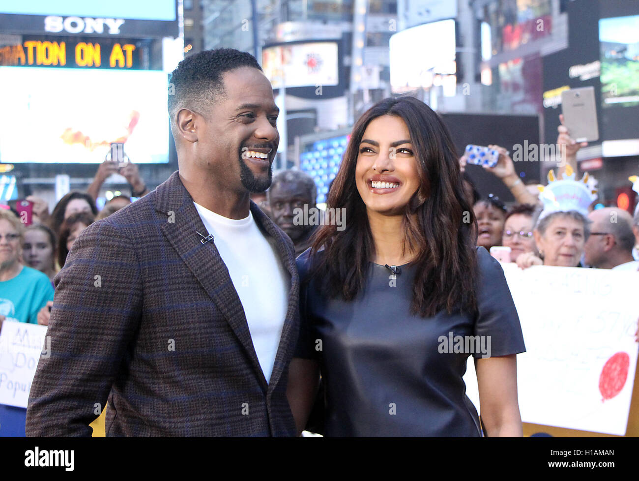 New York, USA. 23rd September, 2016. Blair Underwood and Priyanka Chopra at Good Morning America ...