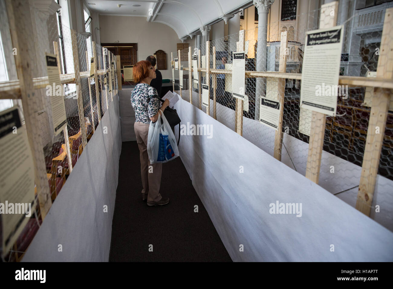 London, UK. 23rd Sep, 2016. An exhibition at Hinde Street Methodist ...